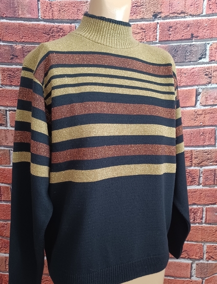 Alfred Dunner | Sweaters | Price Drop Metallic Gold And Copper Sweater ...